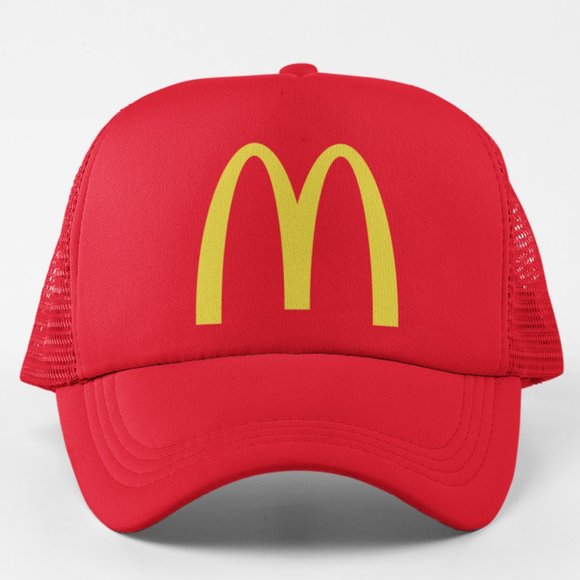 Accessories | New Mcdonalds M Arches Logo Foam Trucker Mesh Snapback ...